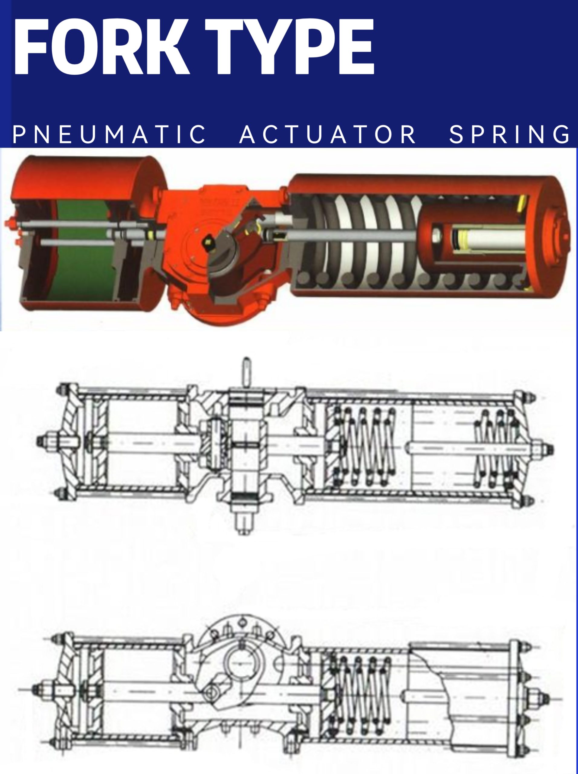 Fork type Hot coil pneumatic actuator spring - YUU SPRING
